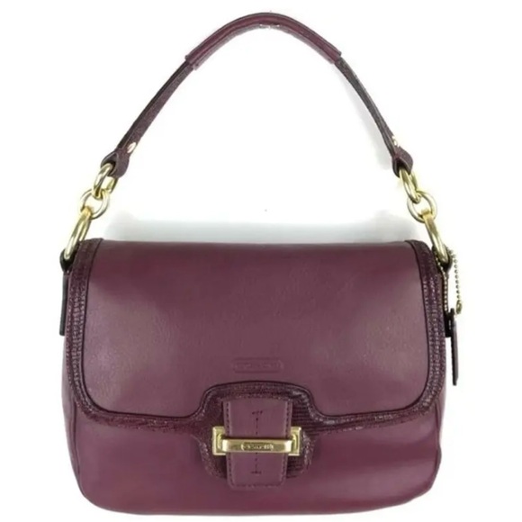 Coach | Bags | Coach Burgundy Leather Convertible Shoulder Bag ...